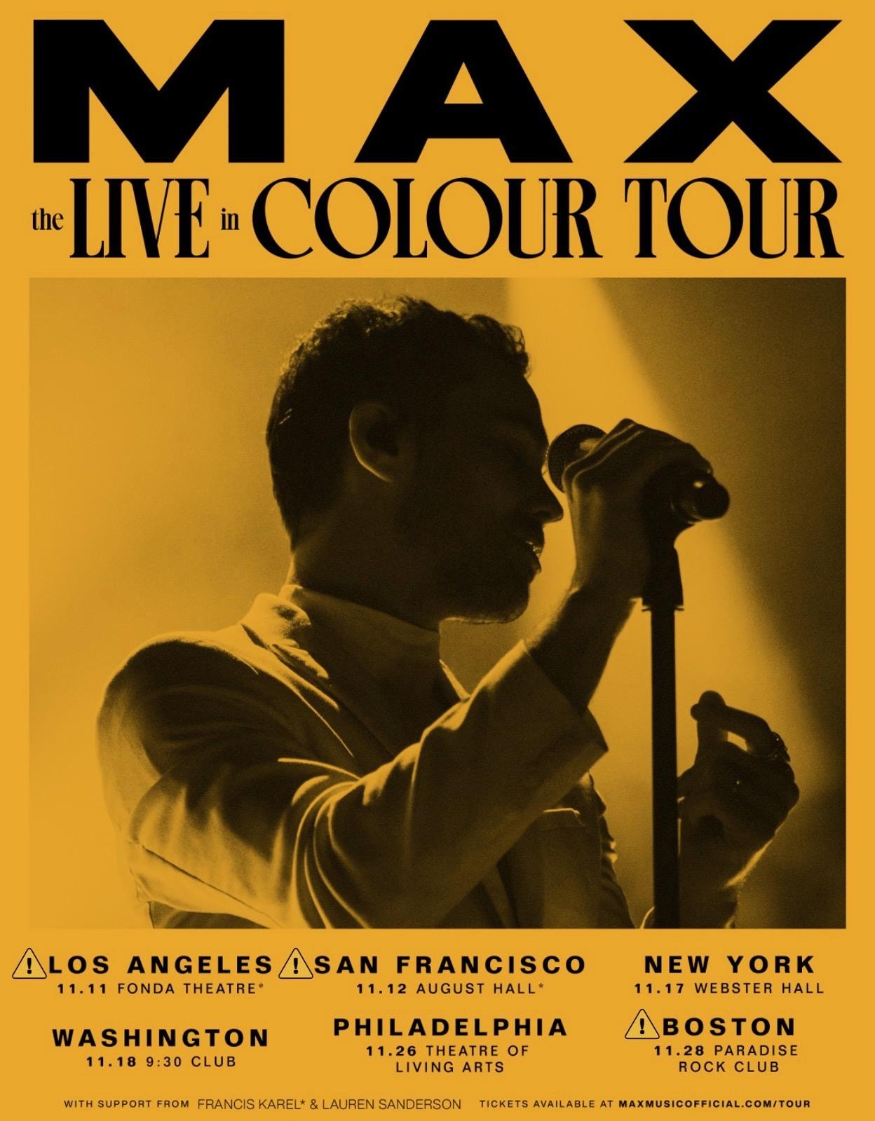 MAX Community Posts - 4 weeks until tour starts. Some shows about to be ...