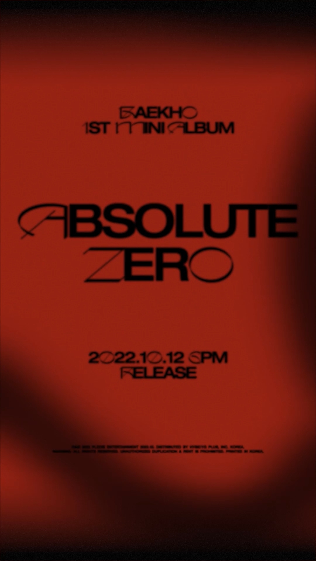 백호 (BAEKHO) 1st Mini Album [Absolute Zero]