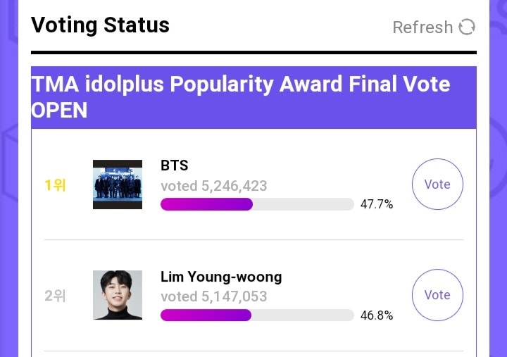 BTS Community Posts - global.idolplus.com/vote/MzJkOTM5ND ARMYS, VOTE PLEASE THIS VOTE ENDS ...