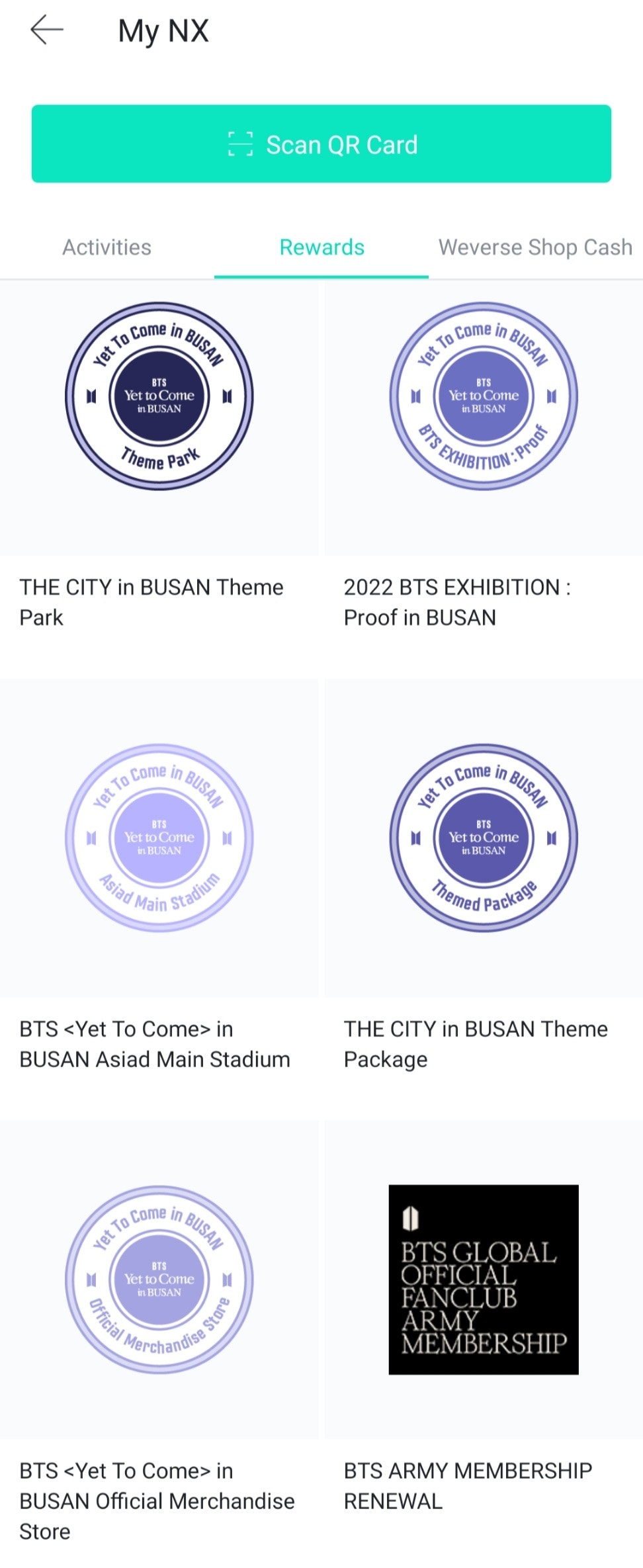 BTS 커뮤니티 포스트 - collected 5 emblems without physically attending BTS ...