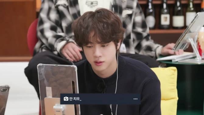 BTS Community Posts - your so cute jin oppa 💜 I purple you 💜 ♥ 💕 💖