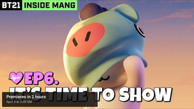 BTS Community Posts - BT21 'Mang' face revealed in a couple hrs.. 🤗🙂💙