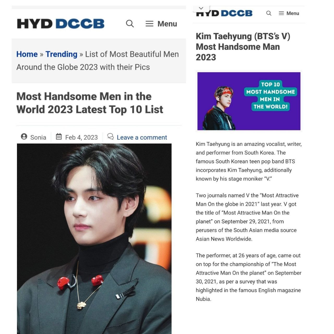 BTS Community Posts - The most attractive man of the year 😎👌🏻 ️🔥