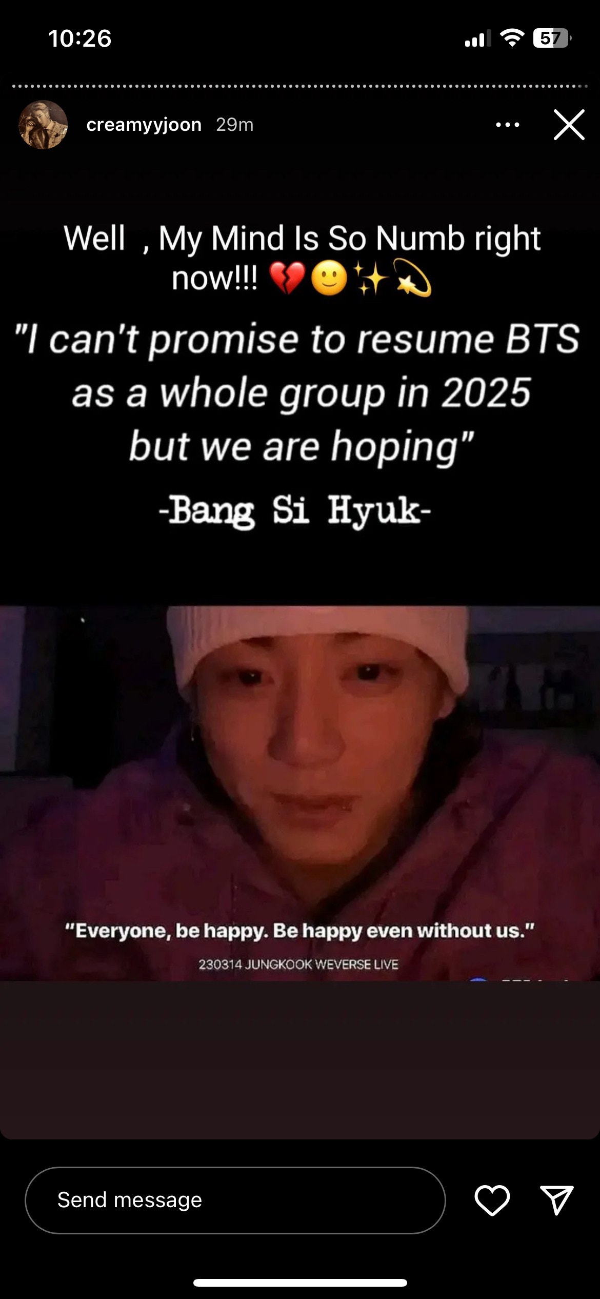 BTS Community Posts - just know this we can't be happy without you! YOU are the reason we smile ...