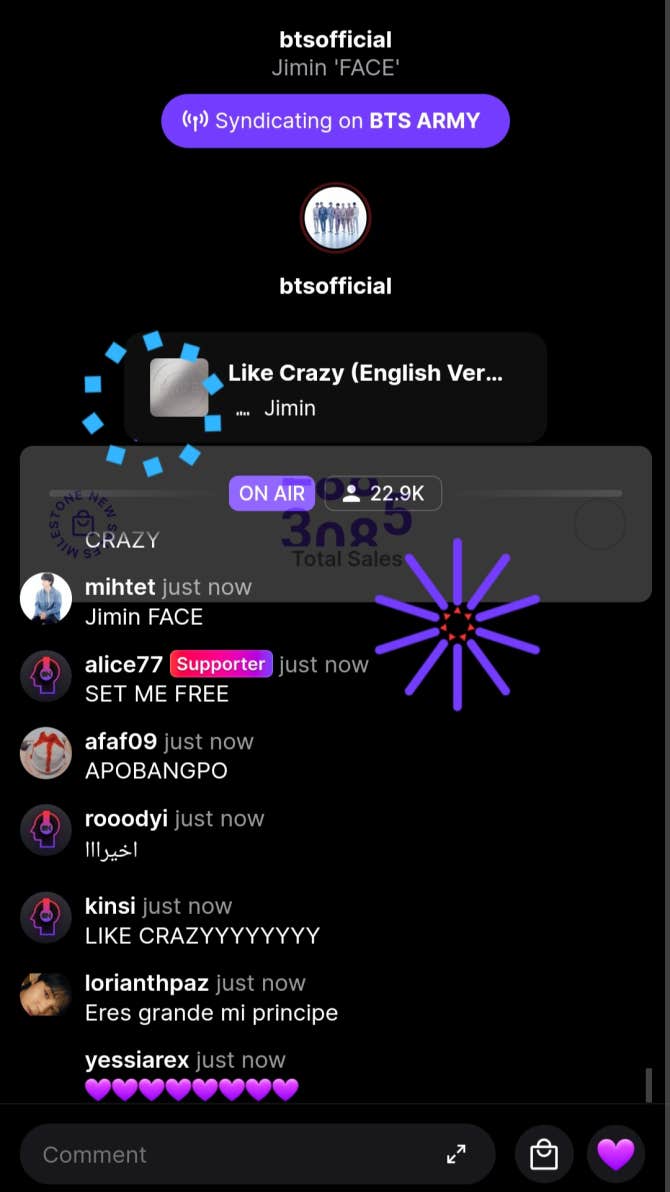 BTS Community Posts - Jimin! I'm here. Love you! I love FACE!